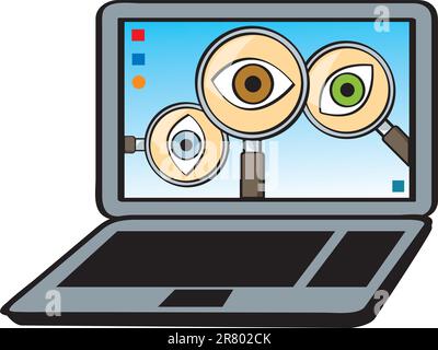 A cartoon depiction of the concept of an email worm Stock Vector Image ...