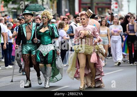 Vienna, Austria. June 17, 2023. Rainbow Parade on Vienna's Ringstrasse ...