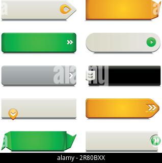 Ten call to action buttons, with different styles and shapes. Made with ...