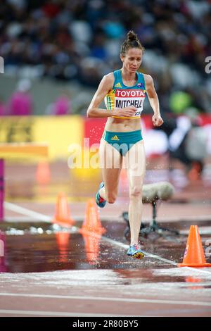 Victoria Mitchell participating in the 3000 Metres Steeplechase at the ...