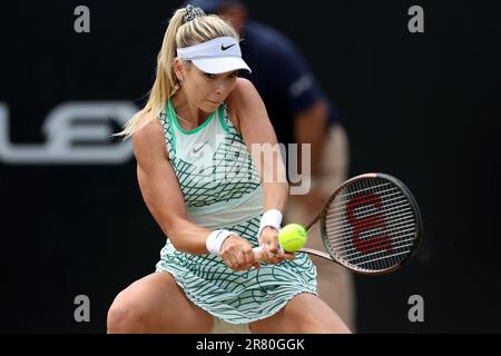Katie Boulter in action against Solana Sierra on day three of the 2025 ...