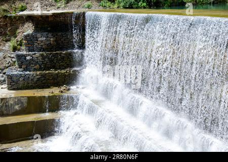 The waterfall landscape at Samundar Katha lake in Nathia Gali ...
