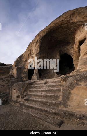 Magical stone buildings. Cave city of ancient people in Georgia ...