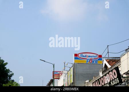Sign of Indomaret point malioboro, a mini market brand that provides ...