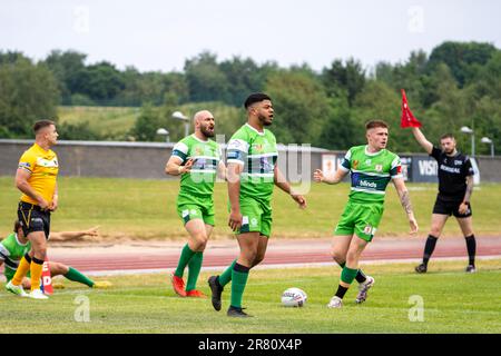 Leeds, UK. 18th June 2023. Betfred Rugby League - League One: Hunslet ...