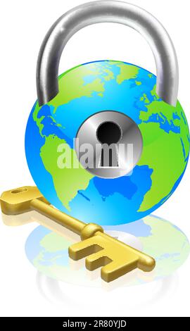 data security padlock with picture Stock Vector Image & Art - Alamy