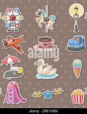 Playground slide cartoon sticker illustration Stock Vector Image & Art ...