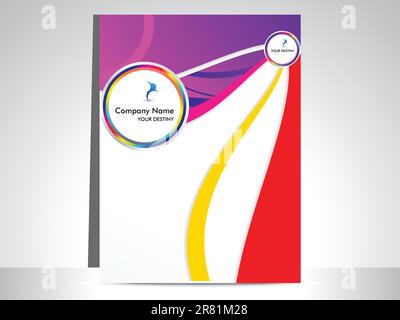abstract colorful flayer with wave vector illustration Stock Vector ...