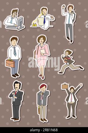office people stickers Stock Vector Image & Art - Alamy