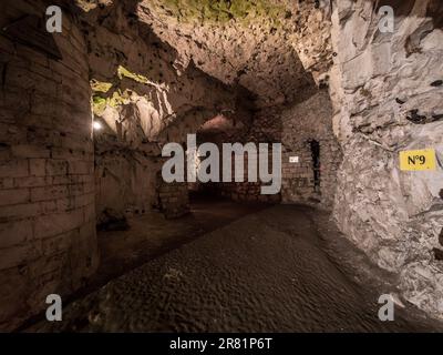 The image is of one of the many passageways at the medieval underground ...