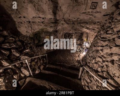 The image is of one of the many passageways at the medieval underground ...