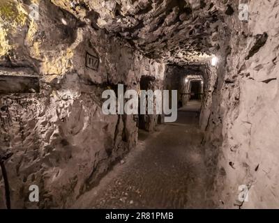 The image is of one of the many passageways at the medieval underground ...