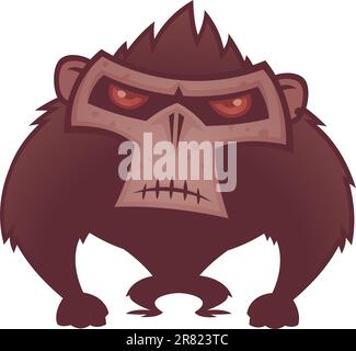 A cartoon vector illustration of a mean vicious shark with saw like ...