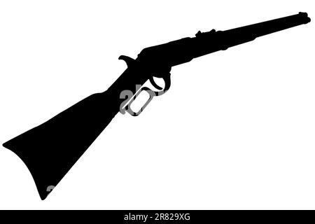 Old west period .44-40 Winchester lever-action repeating rifle M1866 ...