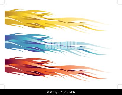 stylized fire, flames. Red color. fires and high temperatures, the ...