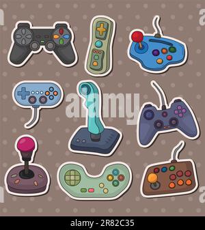 cartoon game joystick stickers Stock Vector Image & Art - Alamy