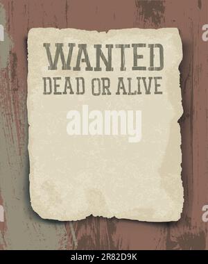 Vintage wanted dead or alive western poster vector frame ornament ...