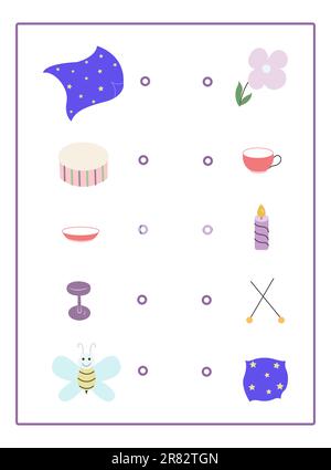 children's educational Activity game. Connect the parts of the snowmen ...