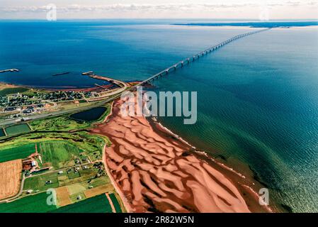 Aerial of Confederation Bridge, PEI, Canada Stock Photo - Alamy