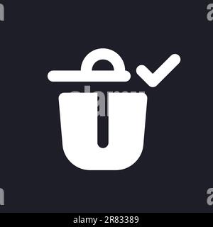 Successfully deleted pixel perfect white linear ui icon for dark theme ...