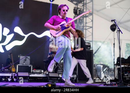 Christopher Vanderkooy of Peach Pit performs during the 2023 Bonnaroo ...