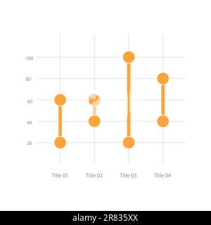 Dumbbell plot infographic chart design template for dark theme Stock ...
