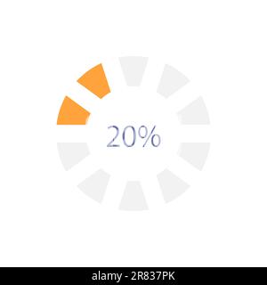 Segmented circle progress bar infographic chart design template for dark theme Stock Vector ...