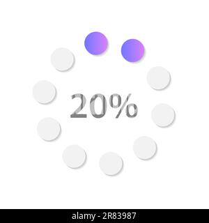 Radial gradient progress infographic chart design template set Stock ...