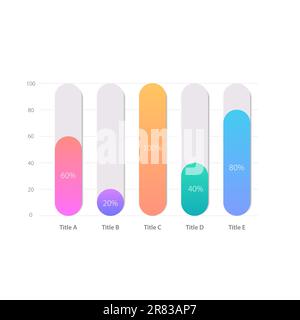 Rectangular percentage infographic chart design template Stock Vector Image & Art - Alamy