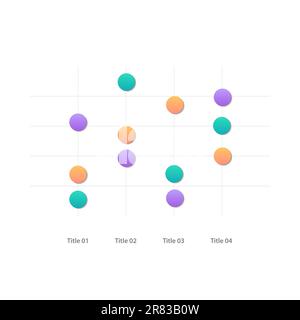 Scatter plot infographic chart design template for dark theme Stock ...