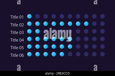 Horizontal dot plot infographic chart design template Stock Vector ...