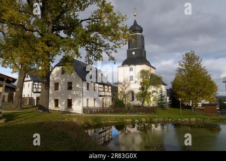 Steinsdorf Church with Rectory Stock Photo - Alamy