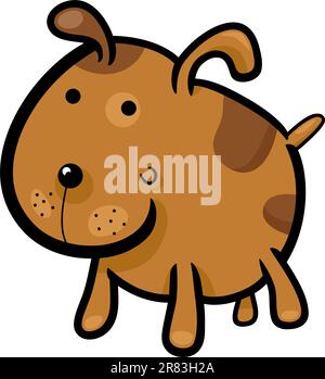 Cartoon Illustration of Spotted Dog Animal Character Stock Vector Image ...
