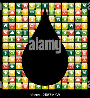 Eco Friendly Water Drop Vector Symbol Graphic Logo Design Template ...