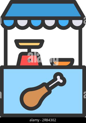 Chicken Shop icon vector image Stock Vector Image & Art - Alamy