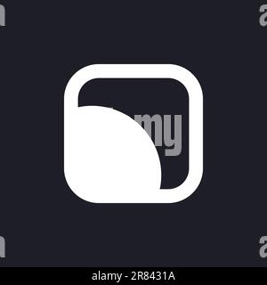 Color saturation pixel perfect white linear ui icon for dark theme Stock Vector Image & Art - Alamy