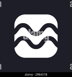 Float animation pixel perfect white linear ui icon for dark theme Stock ...