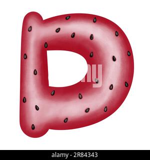 Watermelon alphabet letter O clipart.Summer watermelon alphabet ...
