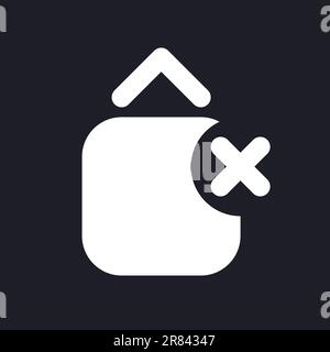 Remove jump animation effect pixel perfect white linear ui icon for dark theme Stock Vector ...