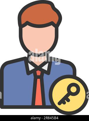 Key Person icon vector image Stock Vector Image & Art - Alamy