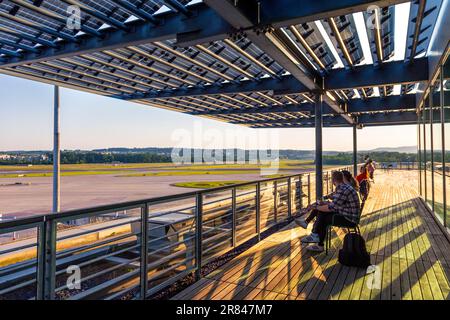 Observation deck at Zurich Airport, Switzerland Stock Photo - Alamy