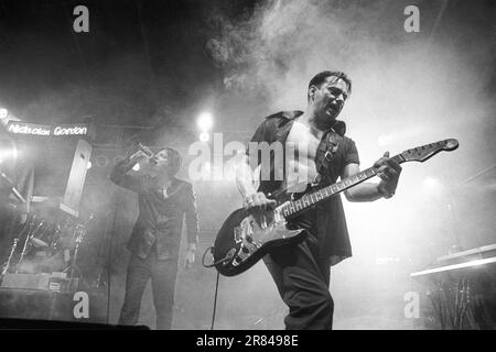 Nick Sanderson and Rob Marche of Earl Brutus playing at Reading ...