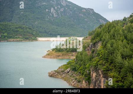 View of Dam on Dimcay River in Alanya region. Famous local place, the ...