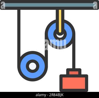Pulley vector icon isolated on transparent background, Pulley ...