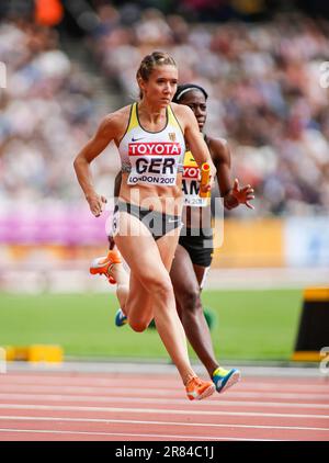 Rebekka HAASE participating in the 4x100m relay at the World Athletics ...