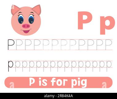 Trace and write word pink. Handwriting practice. Learning colors. with ...