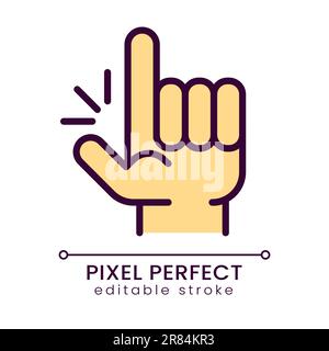 Eureka gesture pixel perfect RGB color icon for dark theme Stock Vector ...