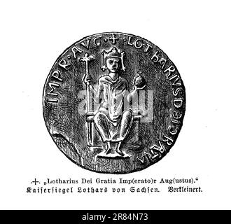 Portrait of Lothair I, King of Germany and Holy Roman Emperor ...