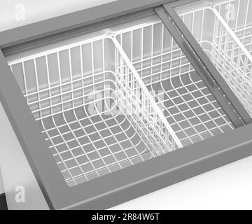 Empty chest freezer Stock Photo - Alamy