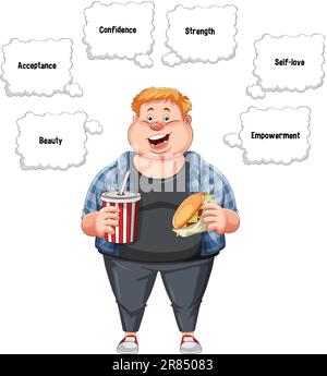 Teen with emotional and physical changes illustration Stock Vector ...